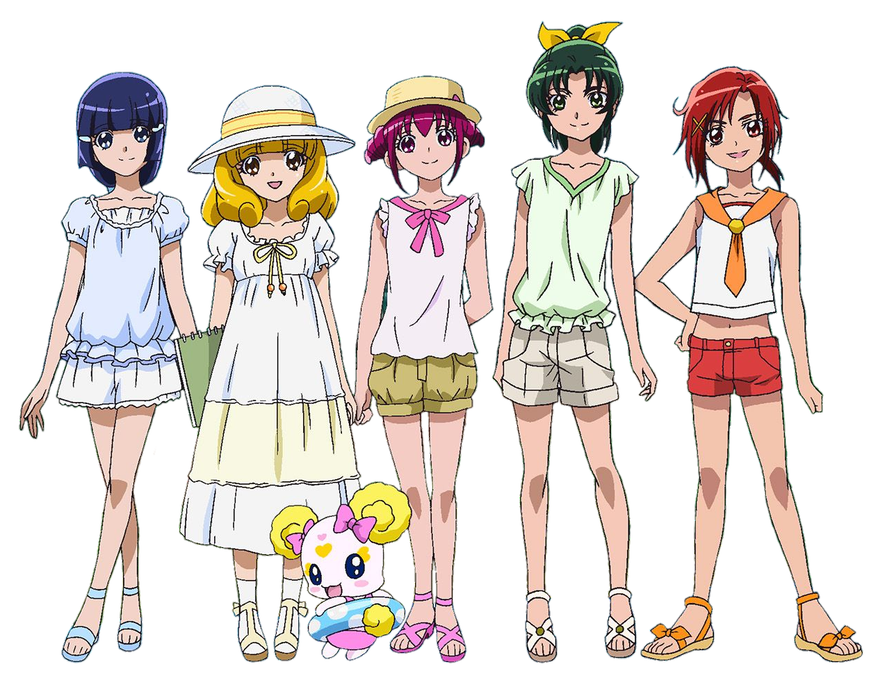 The Glitter Force In Their Summer Outfits By Ismaeldiaz On Deviantart