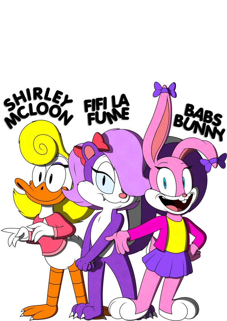 Babs Bunny Fifi La Fume And Shirley Mcloon By Camerontheone On Deviantart