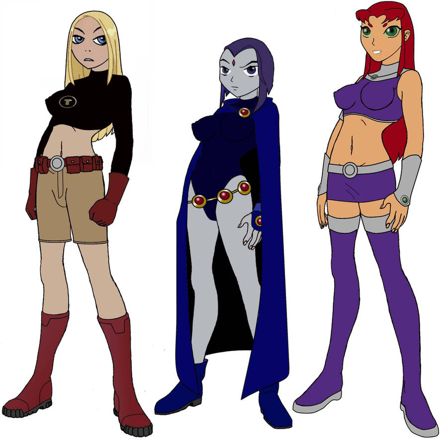 Teen Titans Terra Raven And Starfire By Reiko Foxx On Deviantart