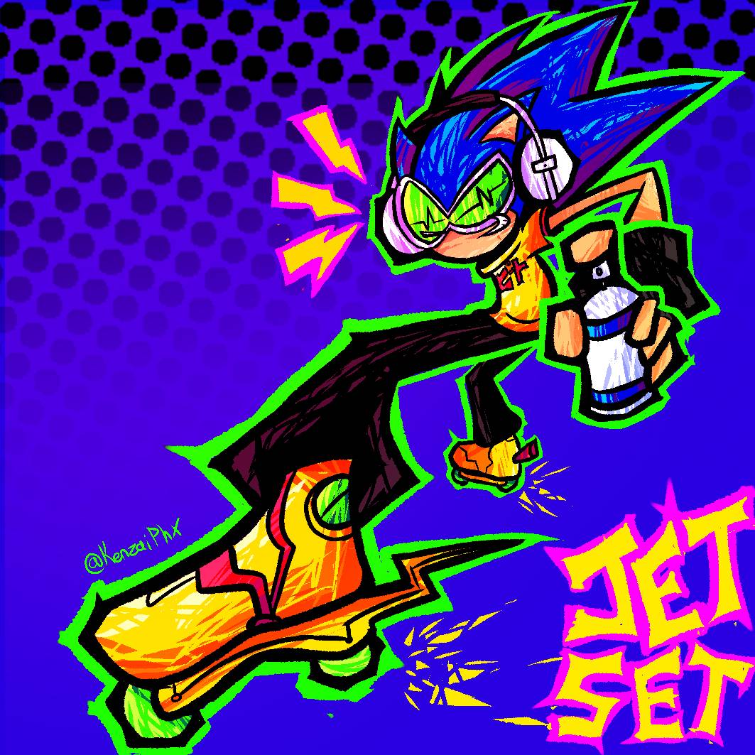 Jet Set Radio Sonic Fan Art By Kenzaiphx On Deviantart