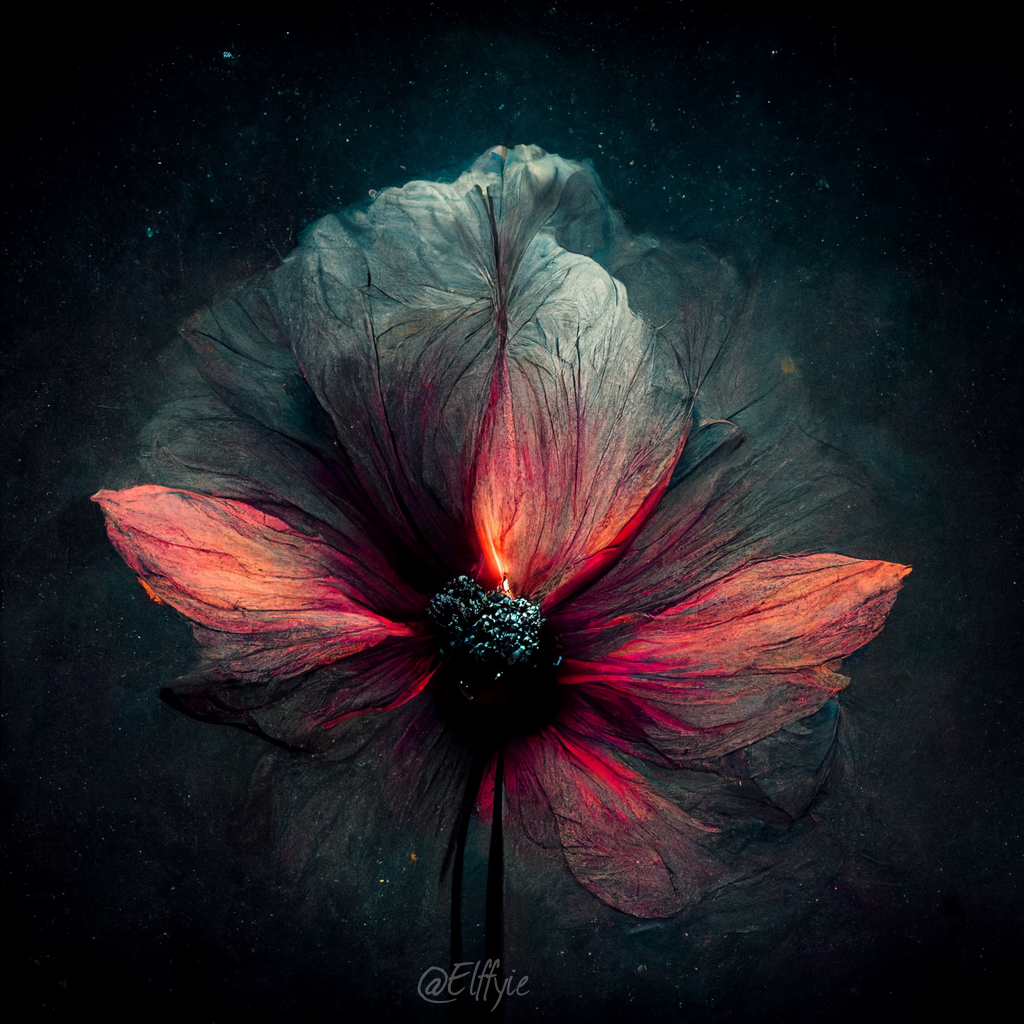 Black Red Flower By Elffyie On Deviantart