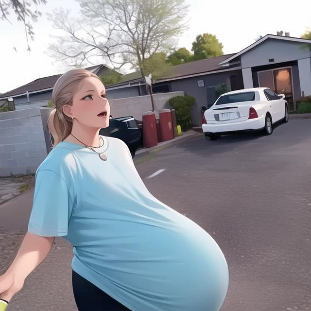 Big Pregnant Ai Anime Girl By Cf129 On Deviantart