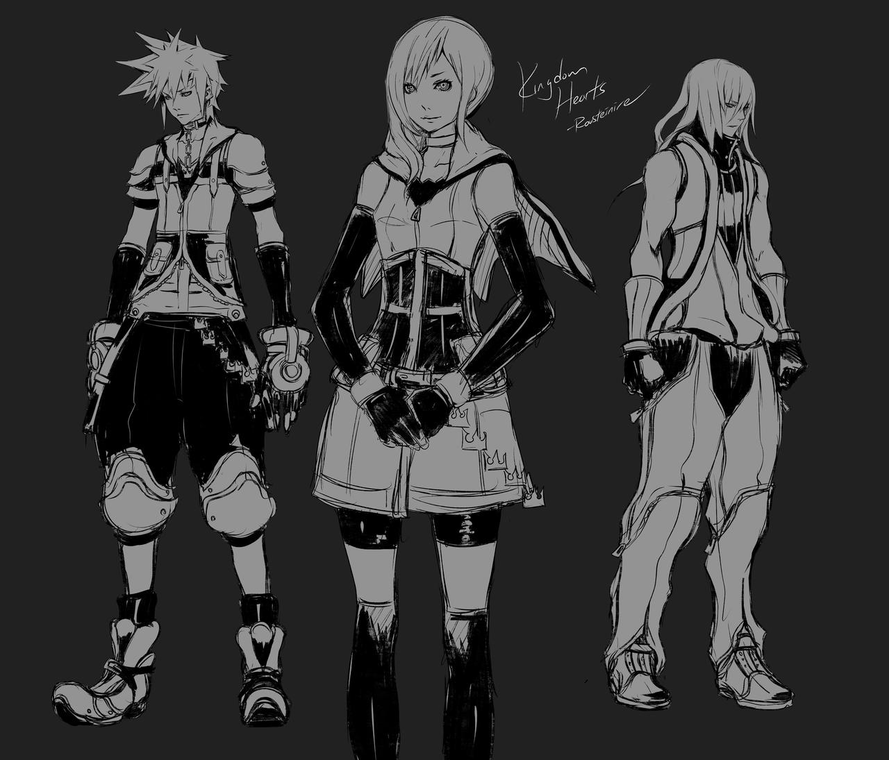 Kh Older Sora Kairi And Riku By Rousteinire On Deviantart