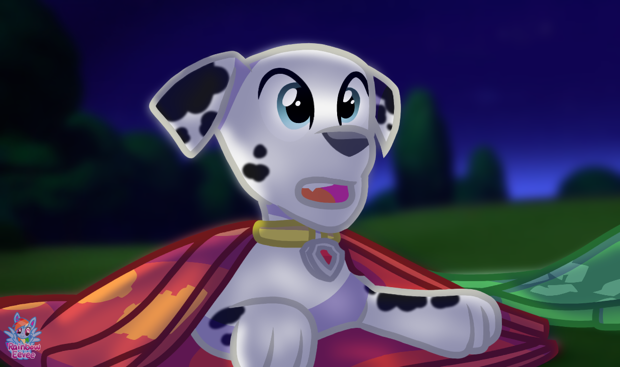 Paw Patrol Marshall Night By Rainboweevee Da On Deviantart
