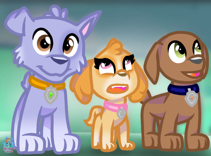 Three Favorite Pups Paw Patrol By Rainboweevee Da On Deviantart