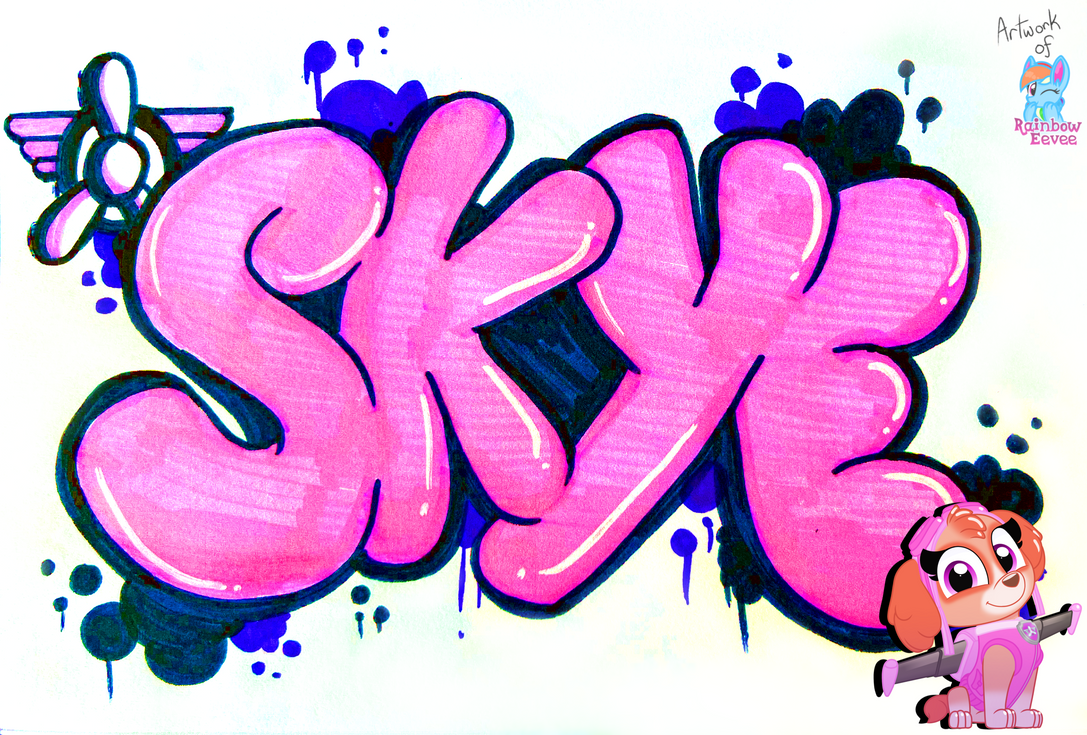 Skye Graffiti Style By Rainboweevee Da On Deviantart