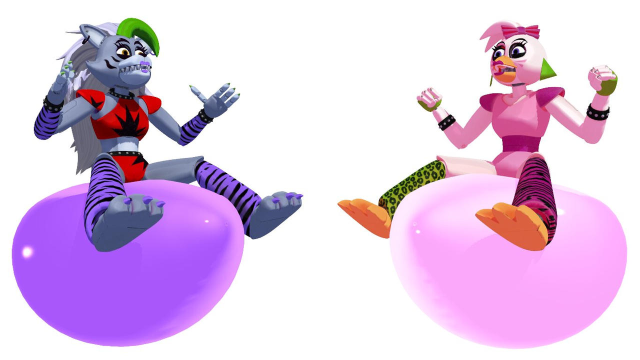 Mmd Roxy And Chicas Balloon Ride By Matthew250 On Deviantart