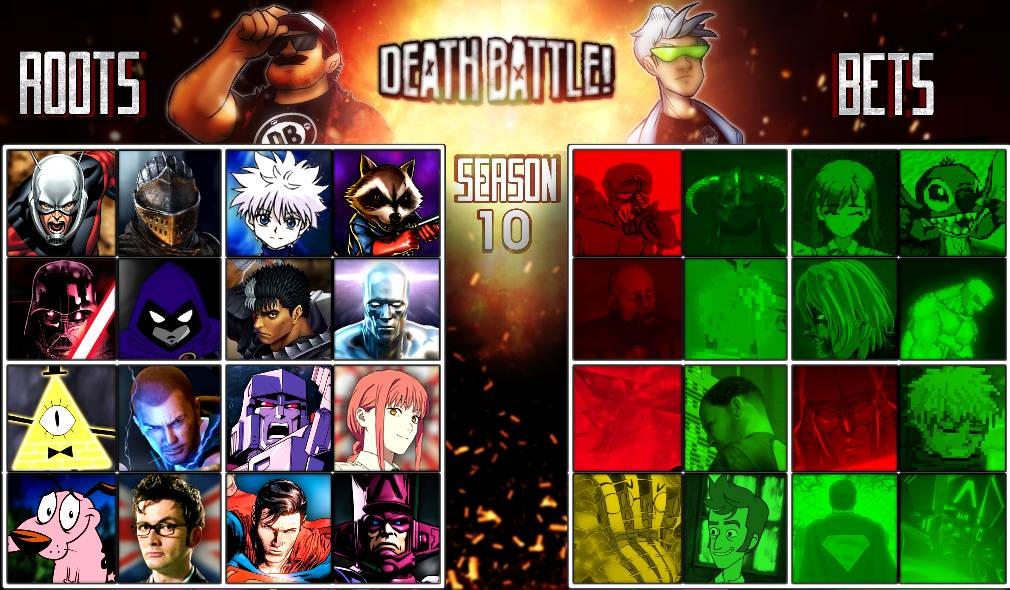 Death Battle Season 10 Roots + Bets by hilddd on DeviantArt Death Battle Season 10 Roots + Bets by hilddd on DeviantArt
