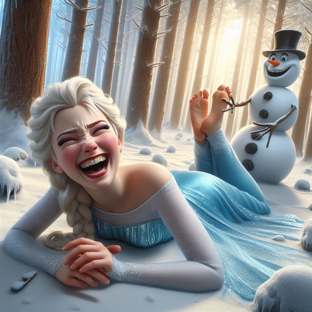 Elsa Tickled In The Woods By Tool04 On Deviantart