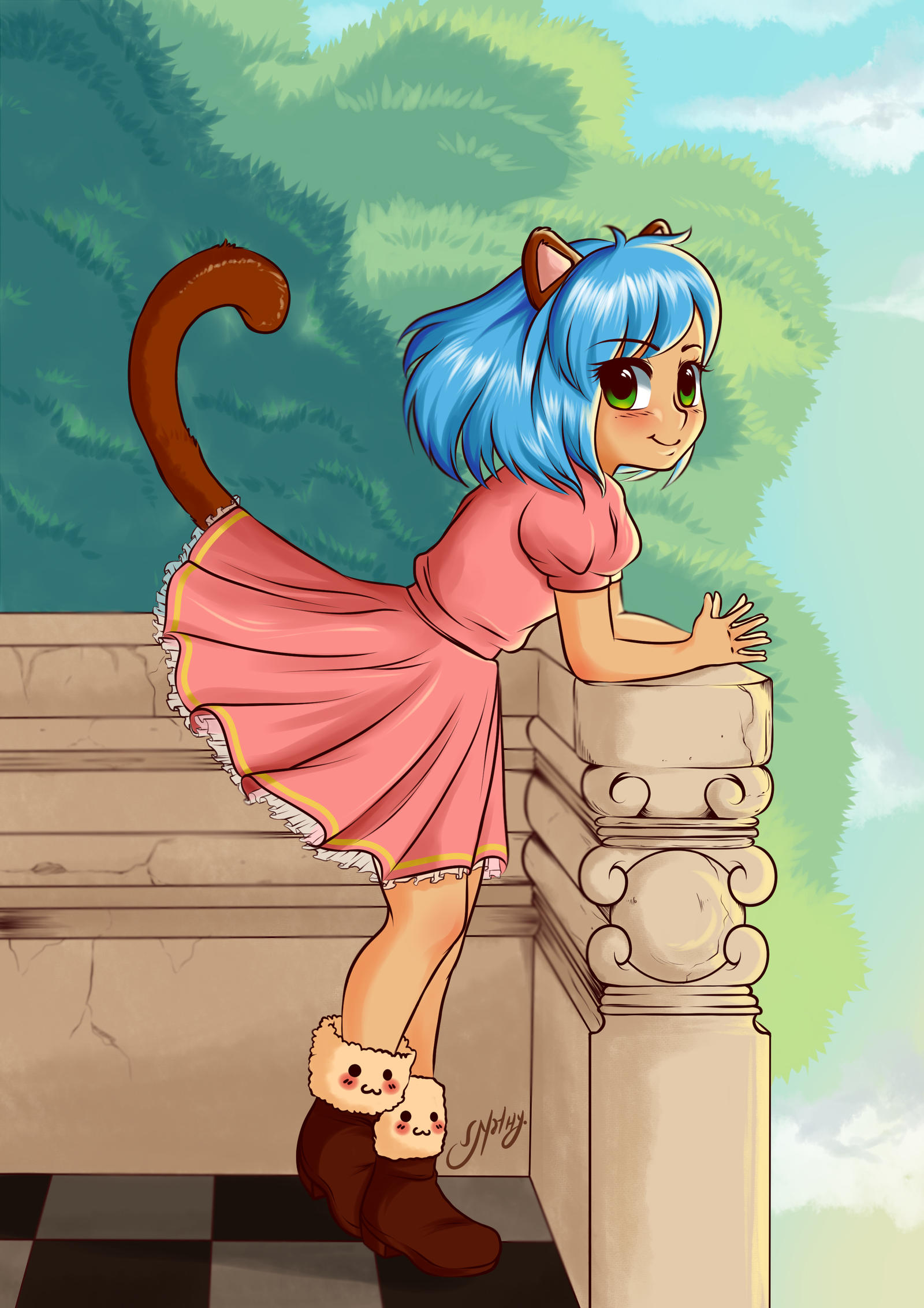 Kitty Girl By Naty Ilustrada On Deviantart