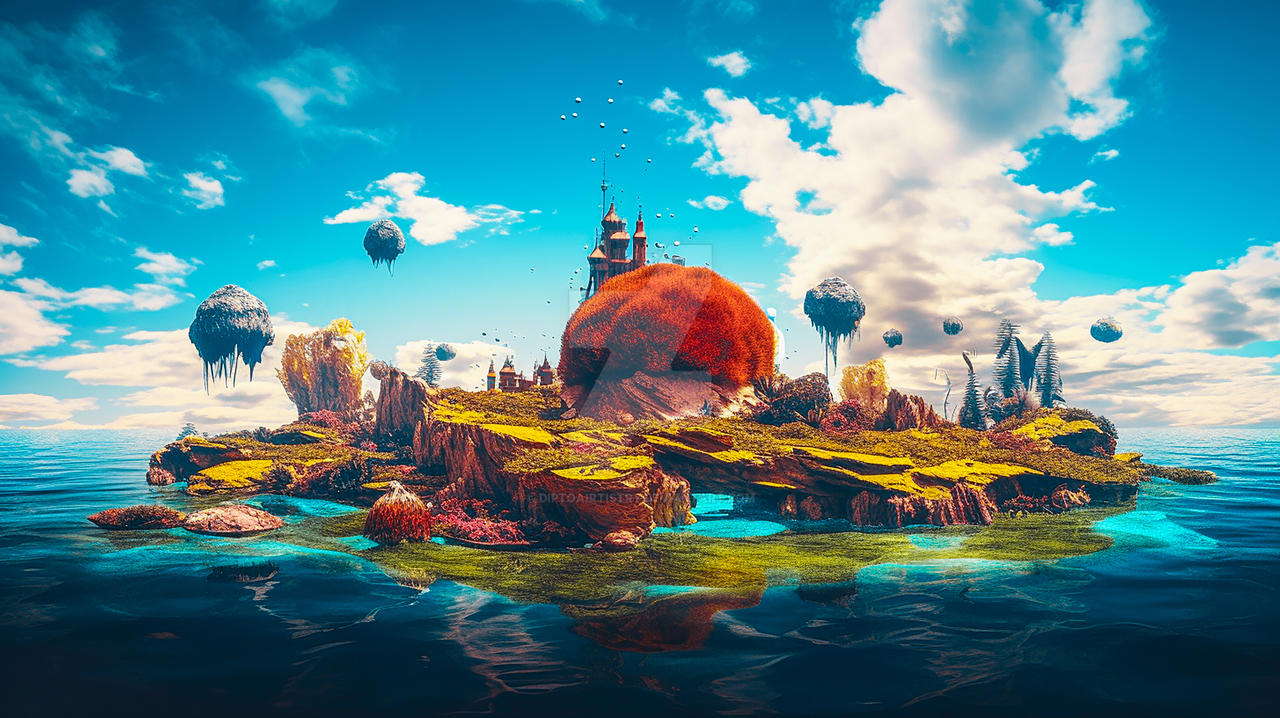 A Surreal Landscape with Floating Islands. AI Art. by DiptoAIrtistry on ... A Surreal Landscape with Floating Islands. AI Art. by DiptoAIrtistry on ...