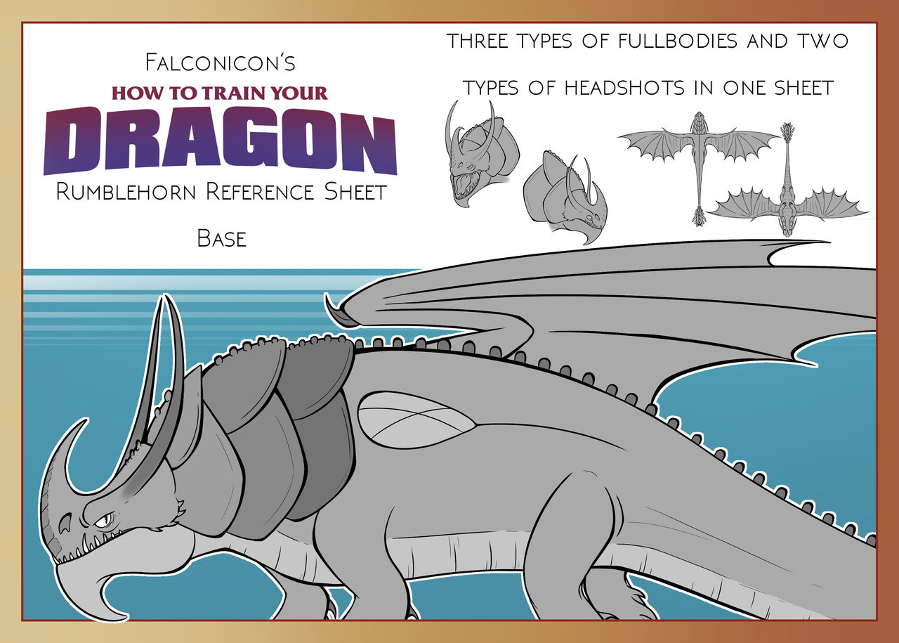 How To Train Your Dragon Rumblehorn Base By Falconitonic On Deviantart