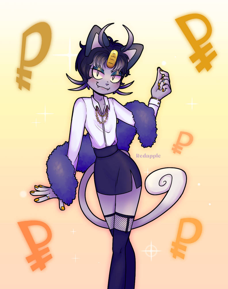 Alolan Meowth By Lavenderbonez On Deviantart