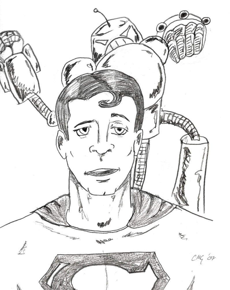 Superman and a robot by MShades on DeviantArt
