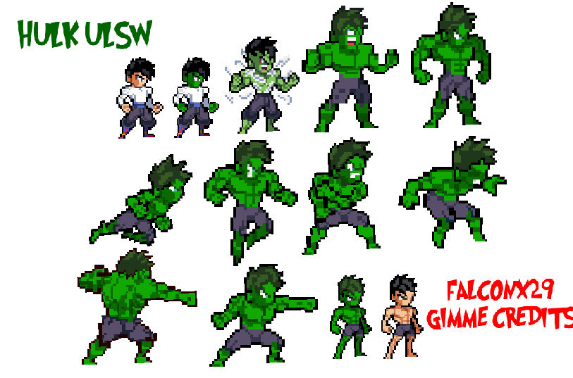 Hulk Ulsw Sprite Sheet By Falconx29 On Deviantart