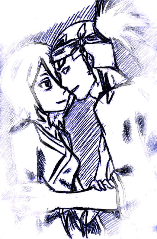 Bleach Renji And Rukia Sketch By Ainwen27 On Deviantart