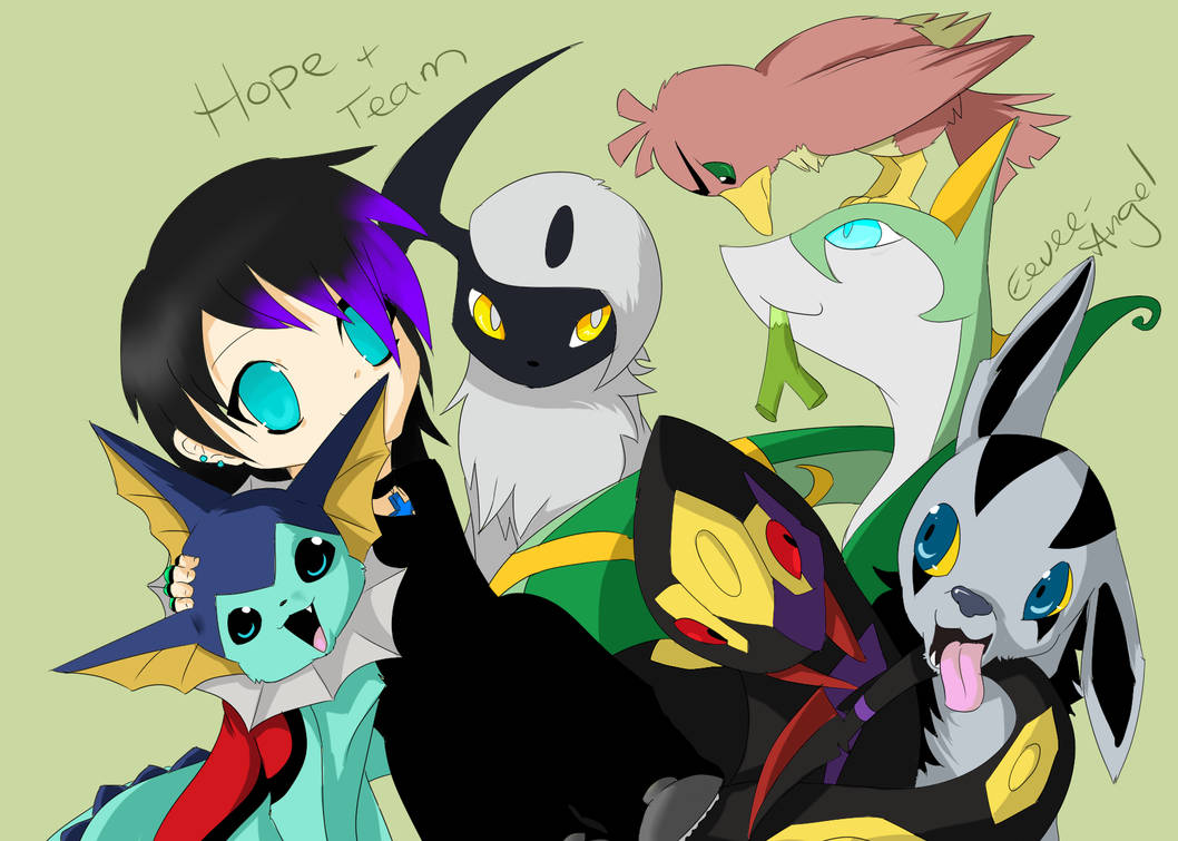 Pokemon Trainer Hope And Team By Nixhil On Deviantart