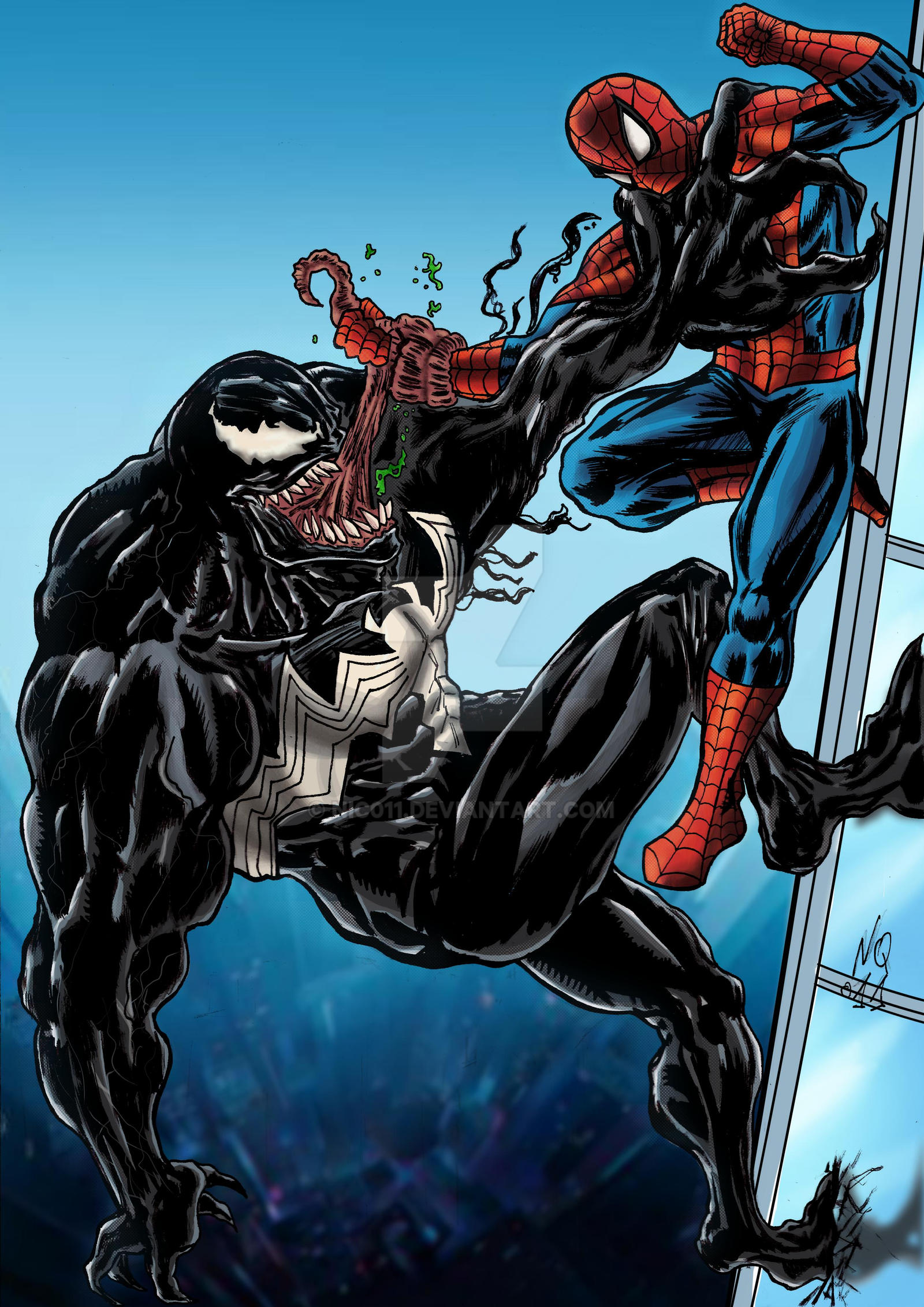 Venom Vs Spiderman By Nic011 On Deviantart