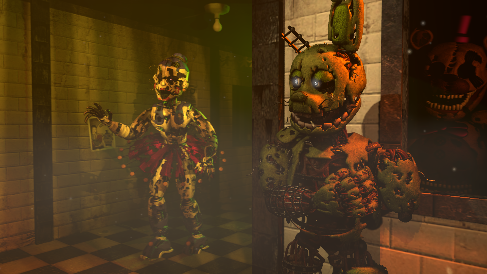 Sfm Springtrap And Ballora By Alighty22v2 On Deviantart