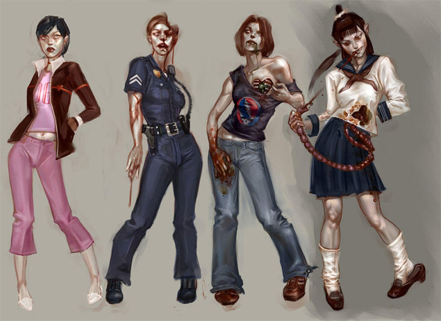 Zombie Girls By Anotherdamian On Deviantart