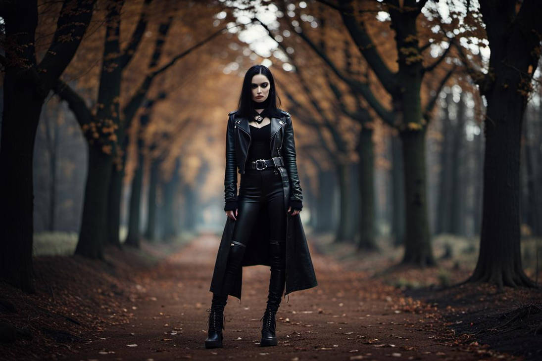 Beautiful Goth Girl Wearing Leather Full Body View By Hikes49 On Deviantart