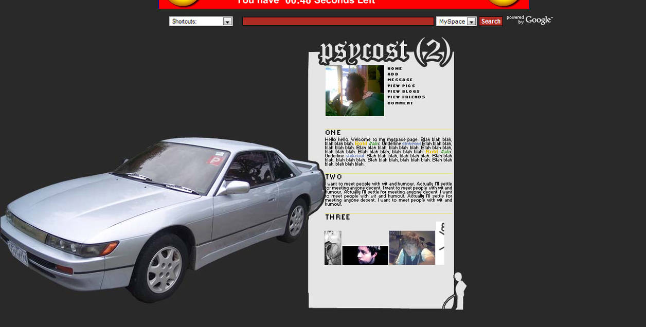 MYspace layout by psycost on DeviantArt