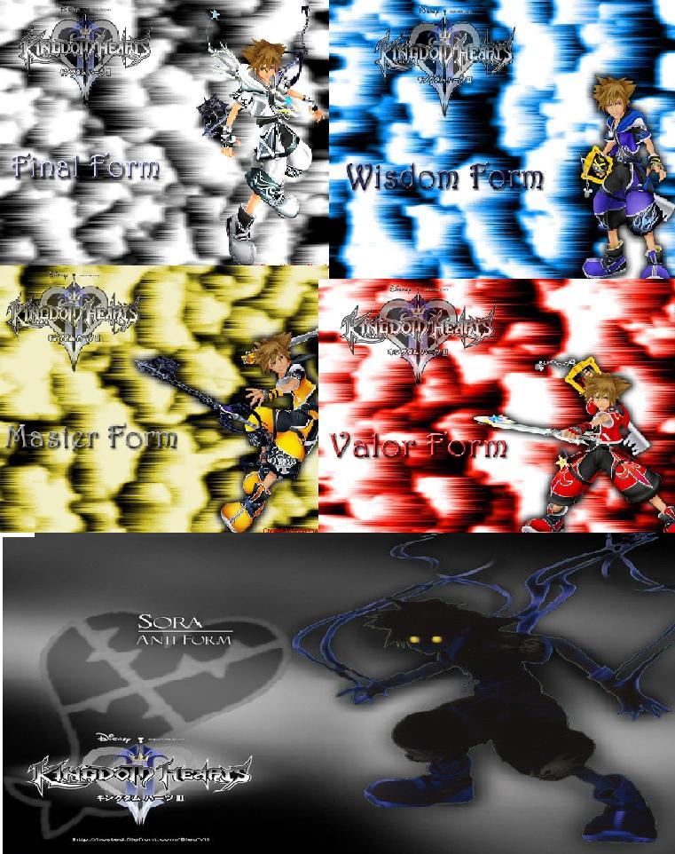 the forms of sora. by red-chrunch-berry on DeviantArt