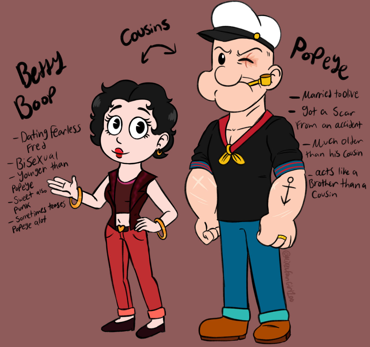 Redesign Betty Boop And Popeye By Mixelfangirl100 On Deviantart
