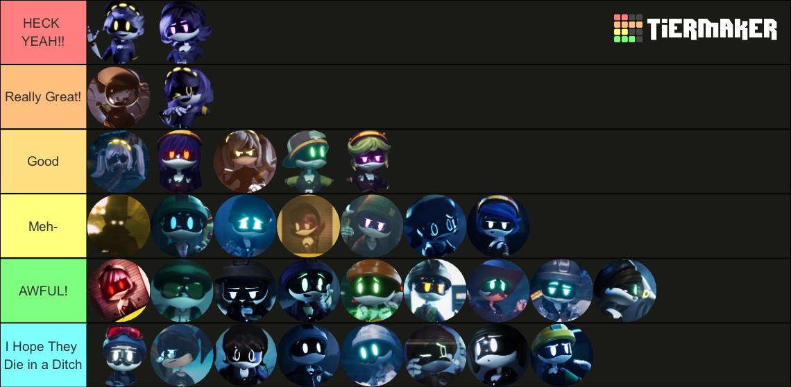 Murder Drones Characters Ranked By Capta1noct0 On Deviantart