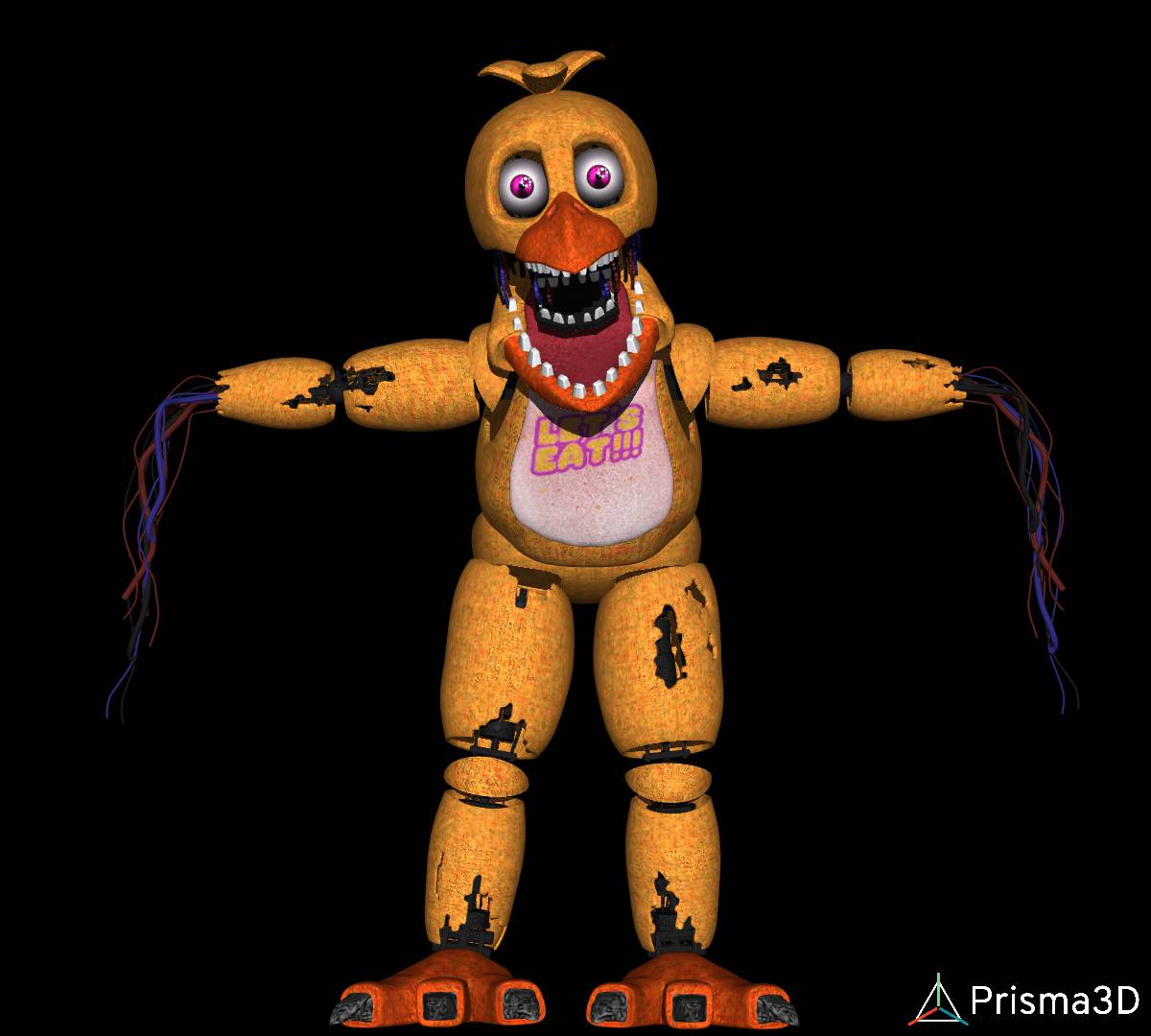 Withered Chica Full Body By Killertrap9182918 On Deviantart