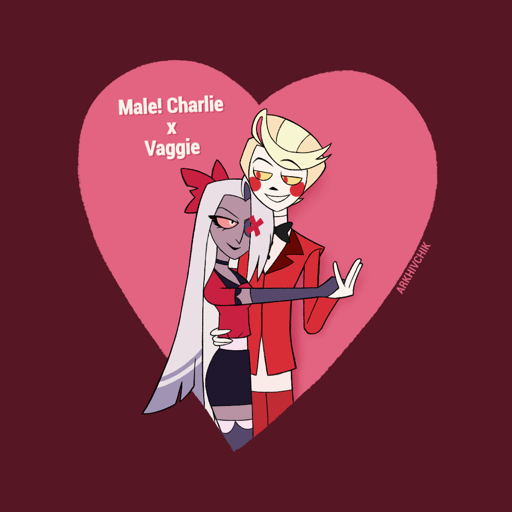 Hazbin Hotel Male Charlie X Vaggie By Arkhivchik On Deviantart