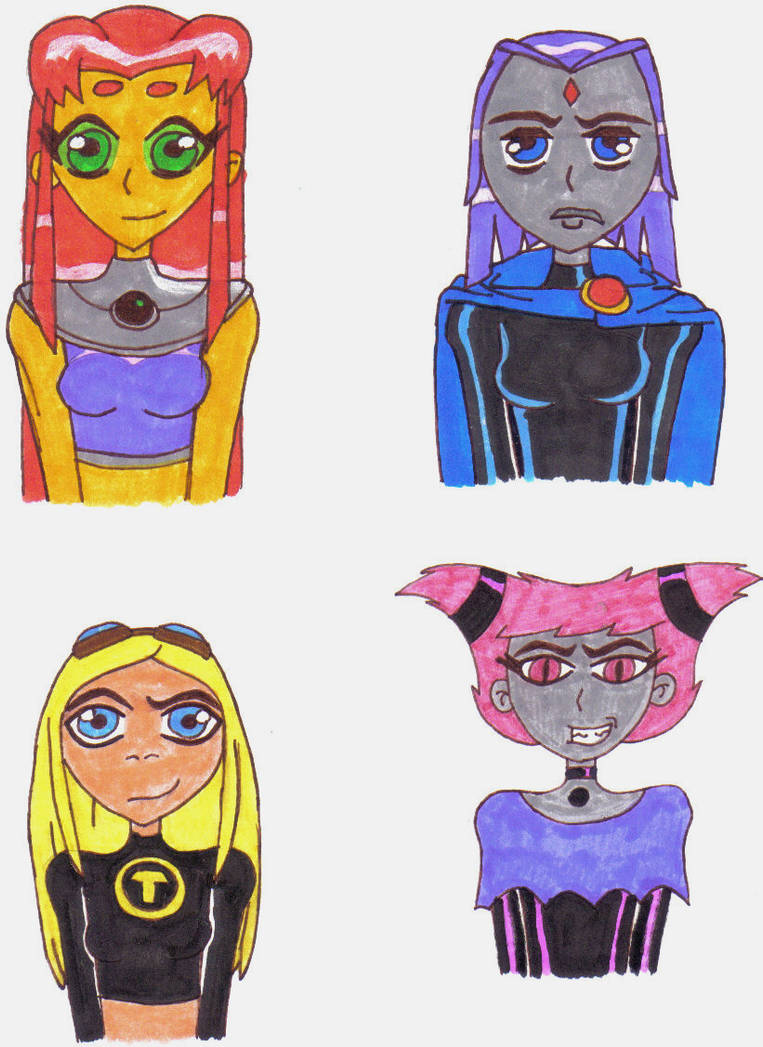 Starfire Raven Terra Jinx By Numbuh00 On Deviantart