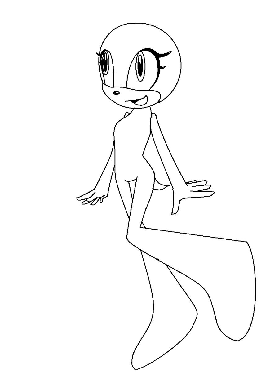Base Female Sonic By Ghostydevin On Deviantart