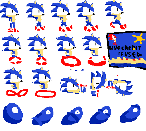 Sonic Sprite Sheet By Sonicvideos On Deviantart