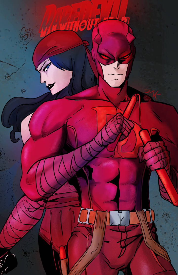 Daredevil And Elektra By Zakromskylar On Deviantart