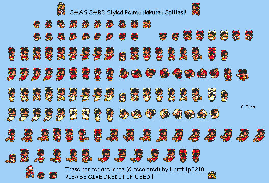 SMAS SMB3 Styled Reimu Hakurei Sprites(ver.2) by Hartflip0218 on DeviantArt SMAS SMB3 Styled Reimu Hakurei Sprites(ver.2) by Hartflip0218 on DeviantArt