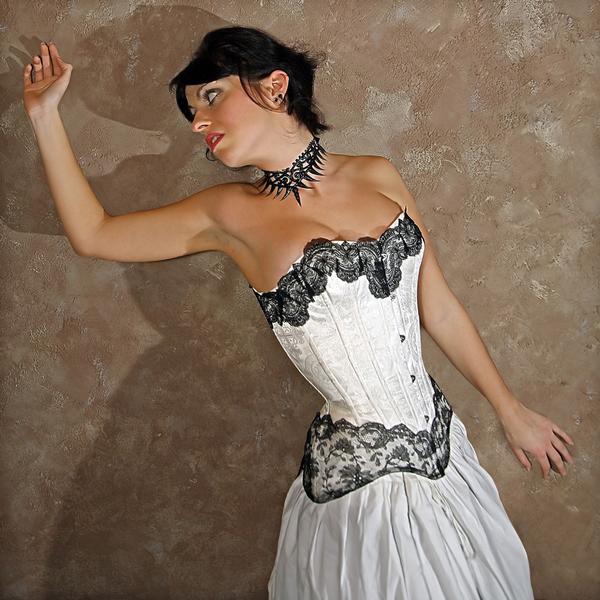 Grey Brocade Overbust Corset By Ateliersylphecorsets On Deviantart