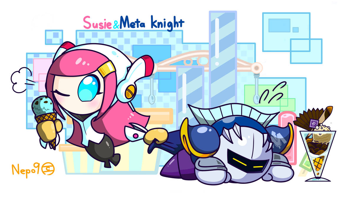 Kirby Seriess Duo Susie And Meta Knight By Nepo9 On Deviantart