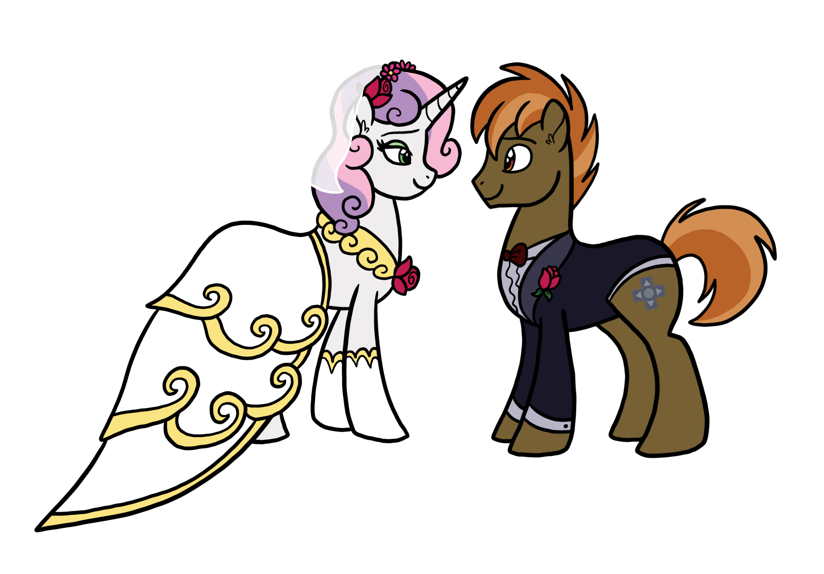 Mlp Sweetie Belle Marries Button Mash By Melspyrose On Deviantart