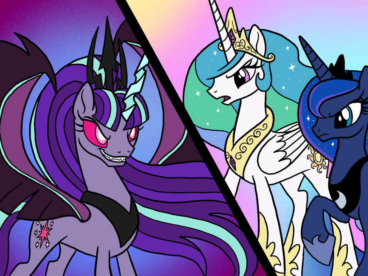 The Two Sisters VS Evil Starlight Glimmer by MelSpyRose on DeviantArt The Two Sisters VS Evil Starlight Glimmer by MelSpyRose on DeviantArt