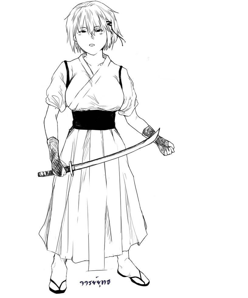 Samurai Girl By Jarnyut On Deviantart