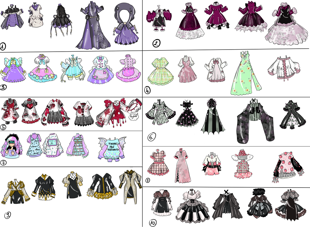 CLOSED-Dress bundle adopts by Guppie-Vibes on DeviantArt CLOSED-Dress bundle adopts by Guppie-Vibes on DeviantArt