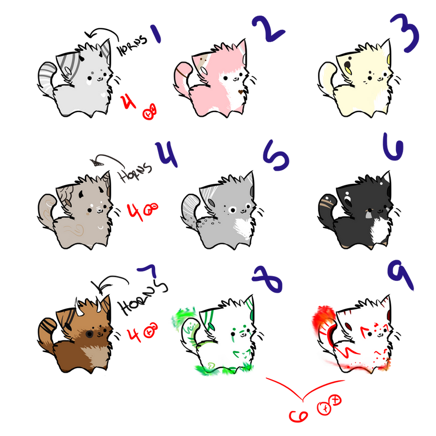 Cheap Chibi Cat Batch 02 + CLOSED + by Fei-Adopts on DeviantArt Cheap Chibi Cat Batch 02 + CLOSED + by Fei-Adopts on DeviantArt