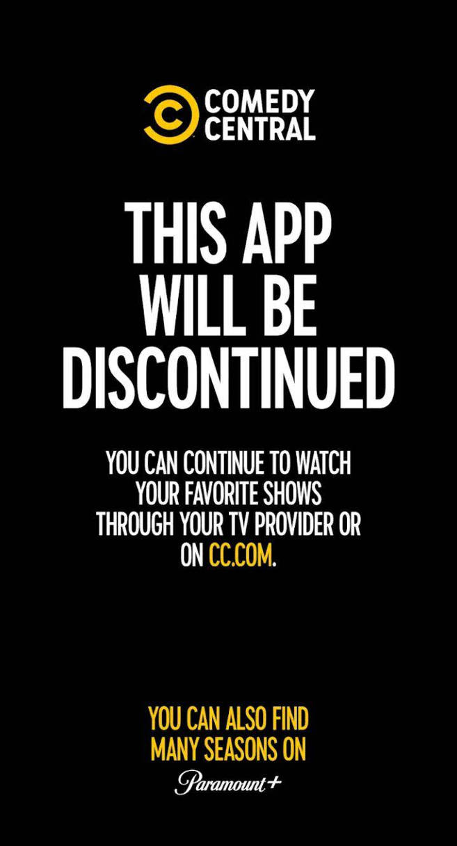 The Comedy Central App Shut Down Message By Adrianthecoolguy2k5 On Deviantart