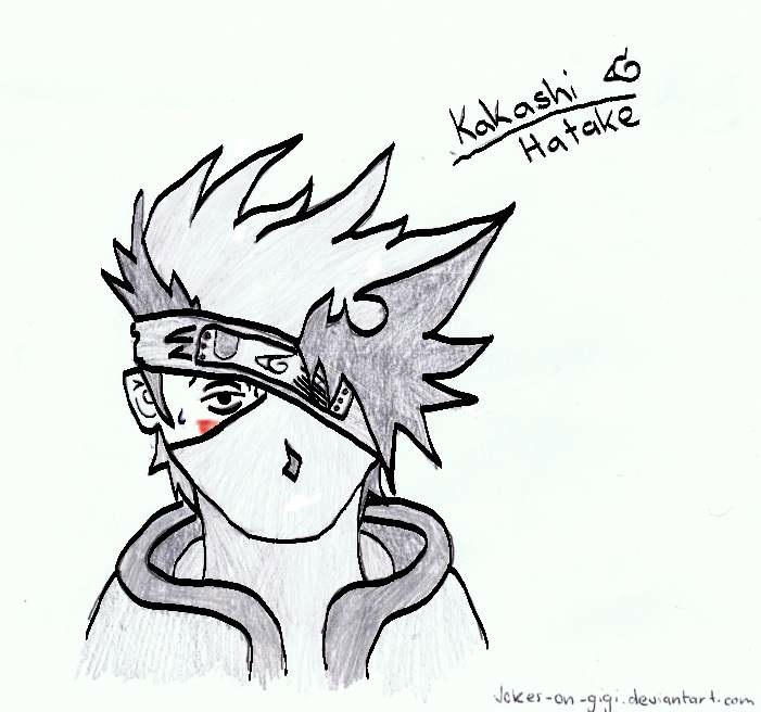 Blushing Sketch Kakashi By Jokes On Gigi On Deviantart