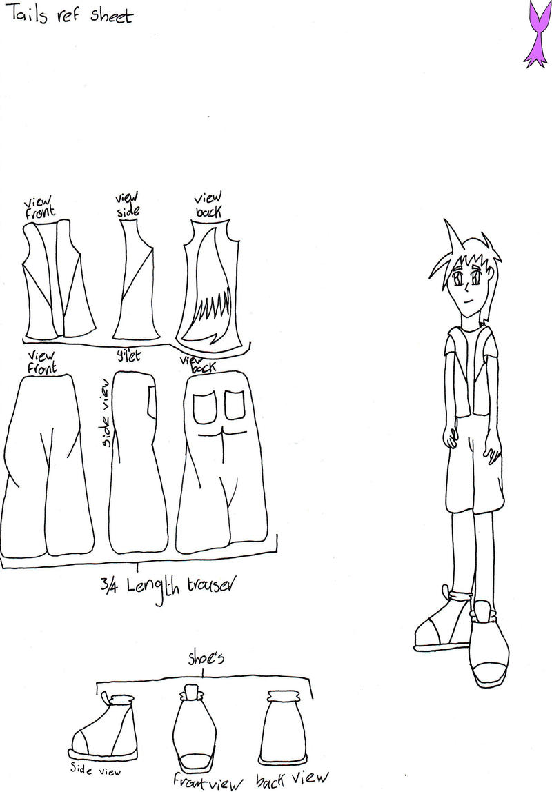 Tails Ref Sheet 1 Lineart By Sailor Moon Ranger On Deviantart