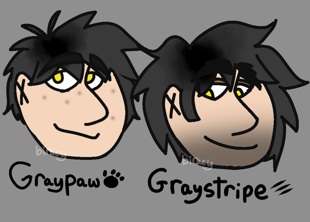 Graystripe Gijinkas By Biracy On Deviantart