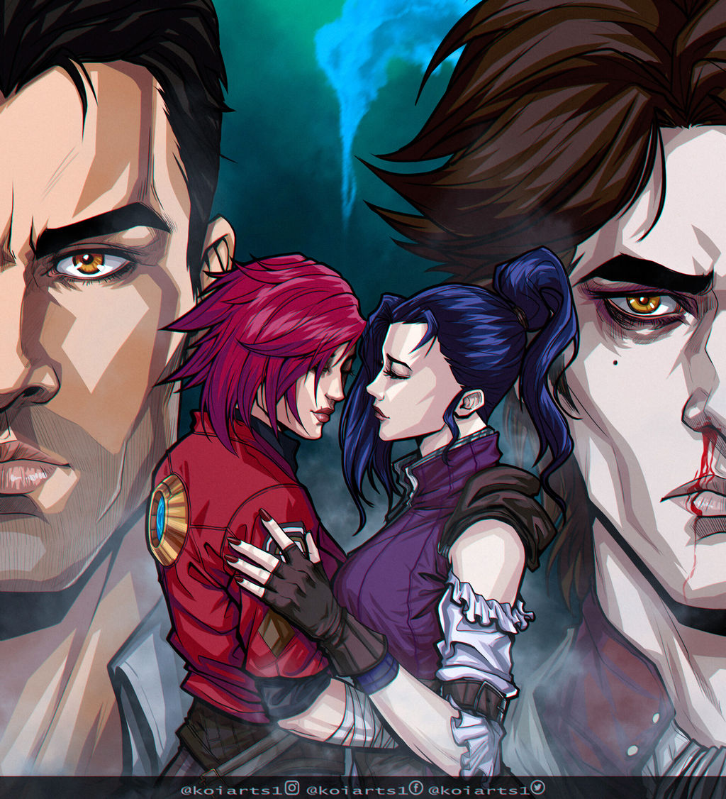Jayce Viktor Vi And Caitlyn Arcane By Koiarrts On Deviantart
