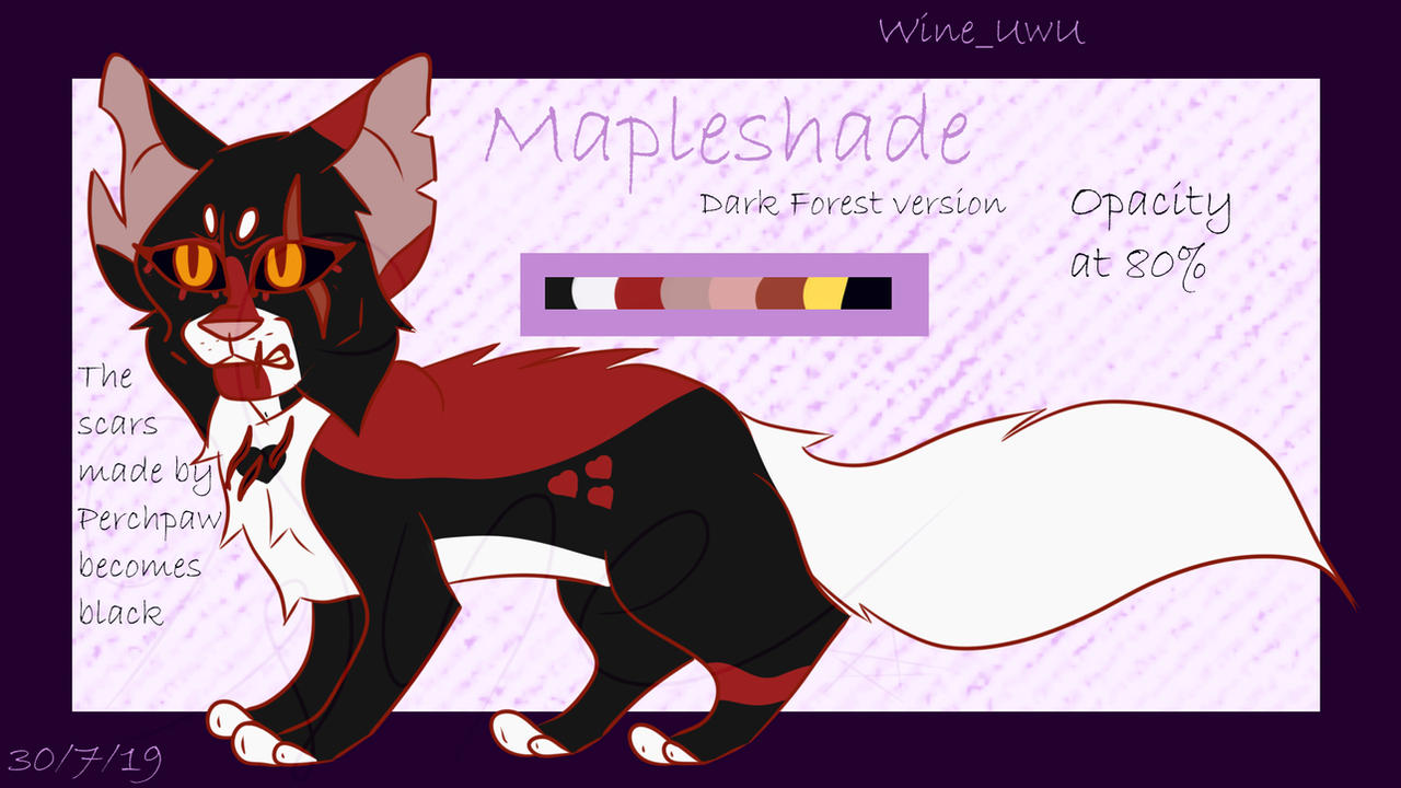 Mapleshade design (Dark Forest version) by Wine-UwU on DeviantArt Mapleshade design (Dark Forest version) by Wine-UwU on DeviantArt