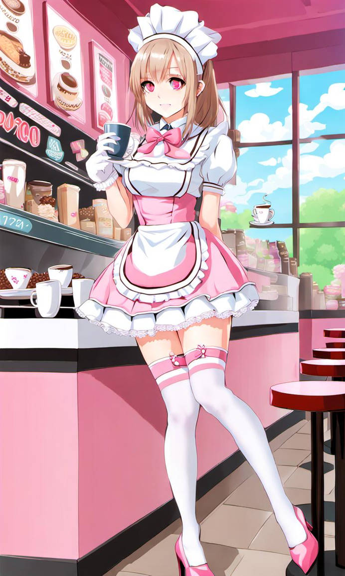 Beautiful Anime Maid Cafe Girl By 480zoraber On Deviantart